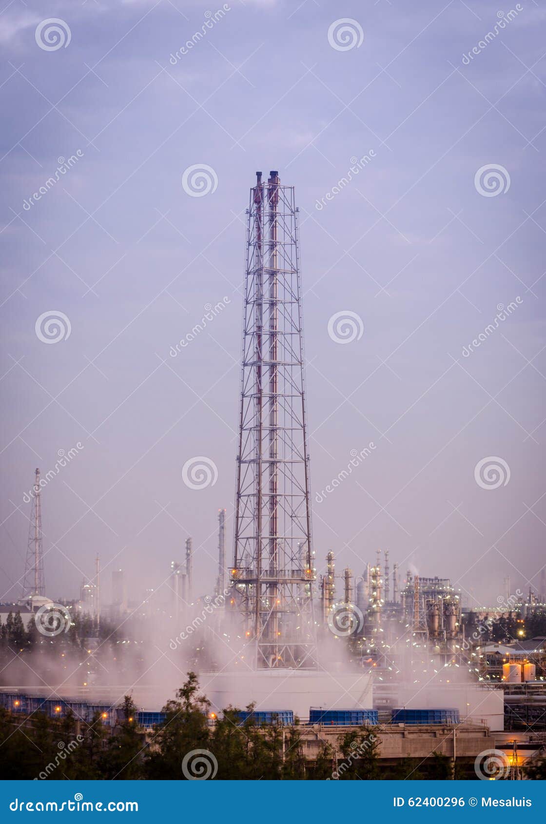 Flare Stack at Oil Refinery Stock Photo - Image of economy, business ...