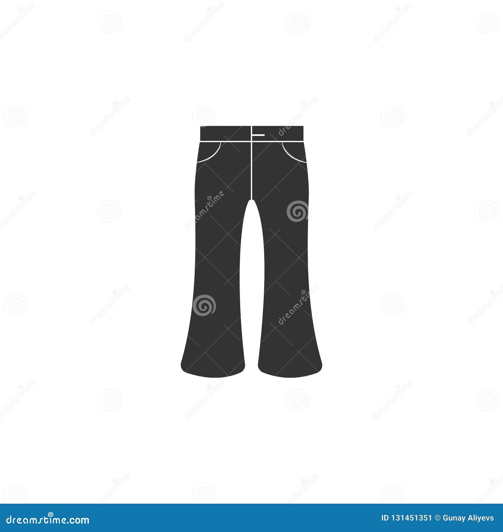 Flared Jeans Icon. Element of Jeans Icon for Mobile Concept and Web ...