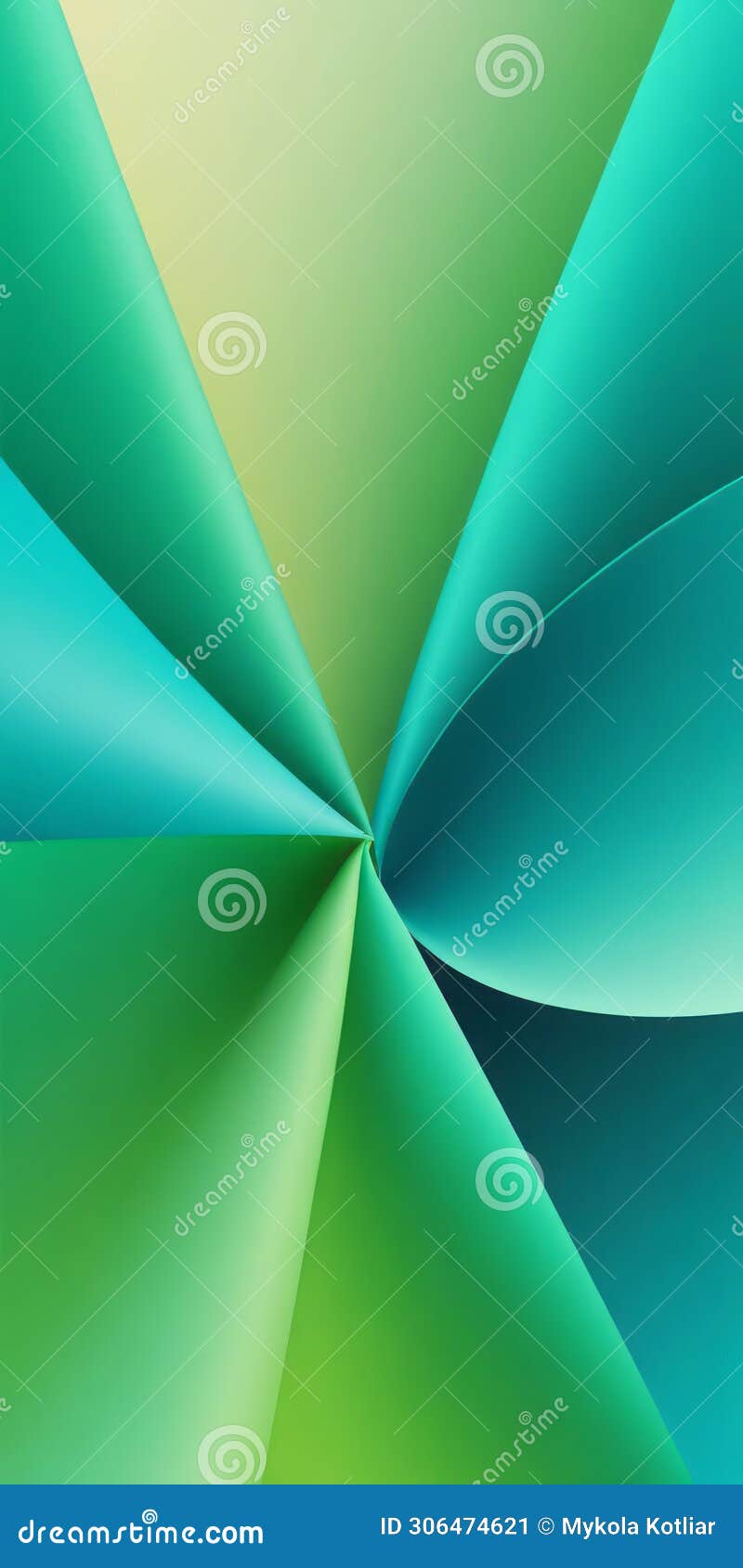 Flared Shapes in Aqua and Green Stock Image - Image of color, aqua ...