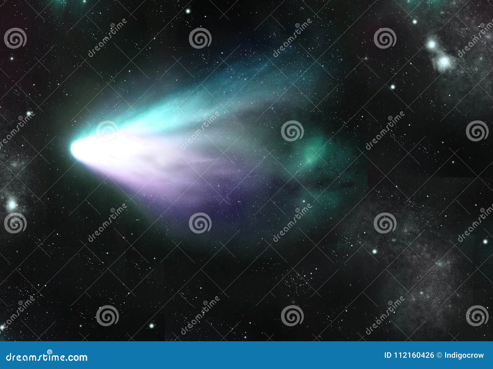 Flaring Comet stock illustration. Illustration of burst - 112160426