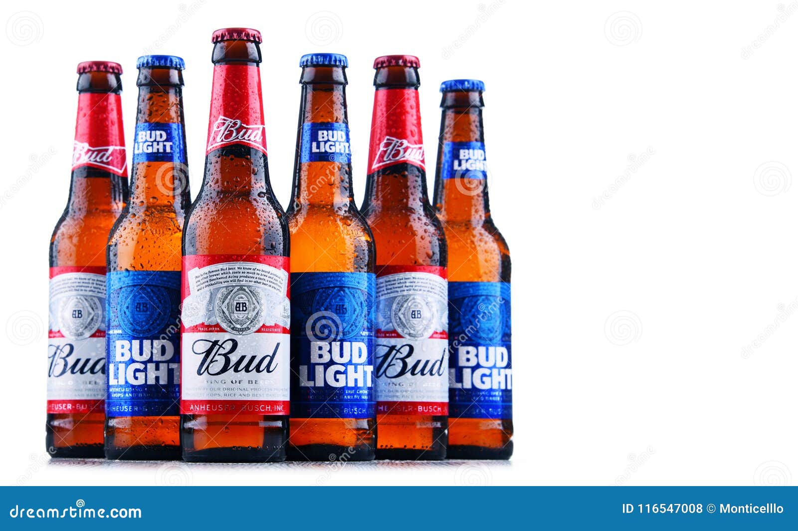 Flaschen Knospen- Und Bud Light-Bier Redaktionelles Stockfoto - Bild ...