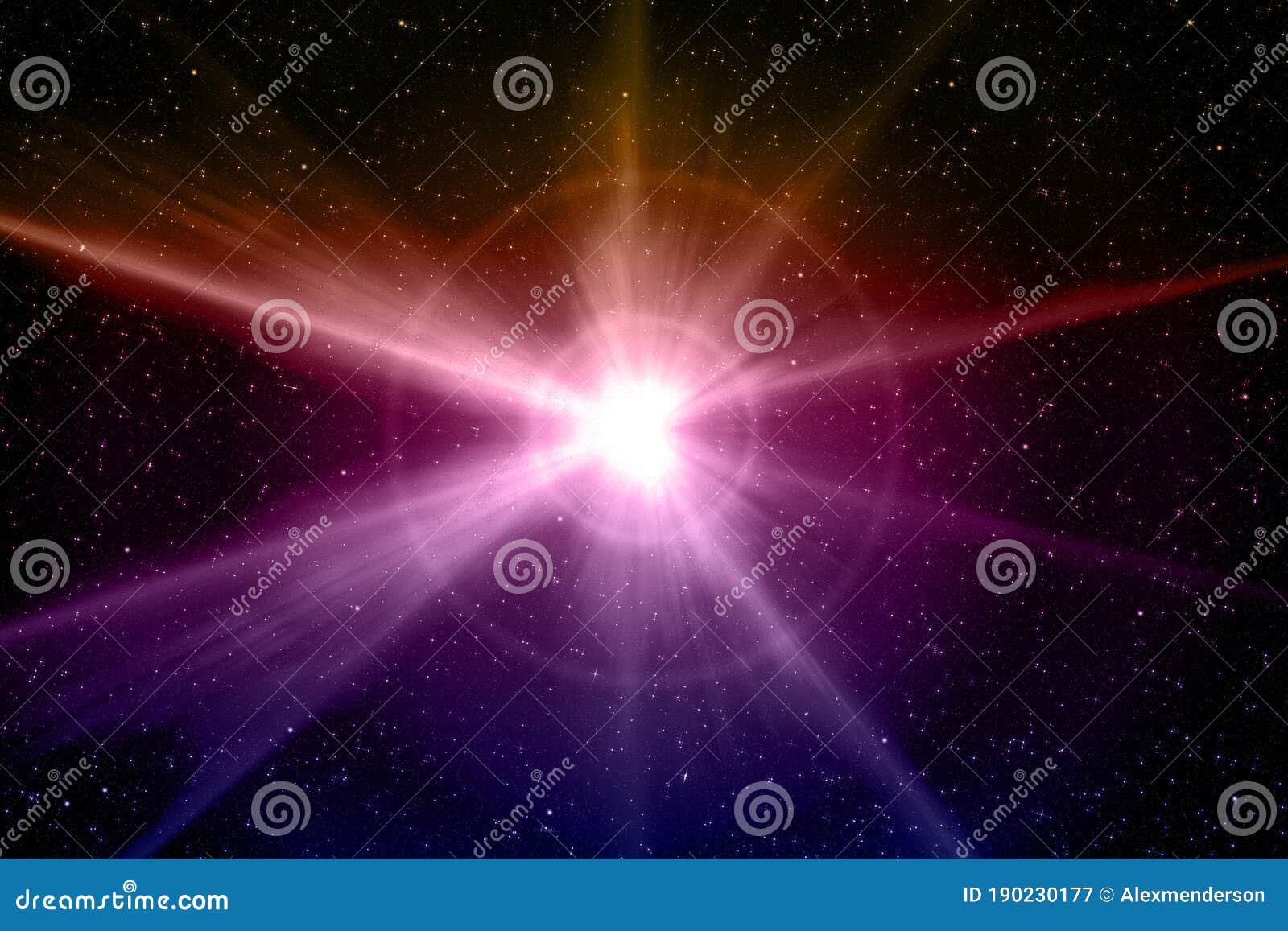 Simple Deep Space Background with Supernova and Stars. Stock ...
