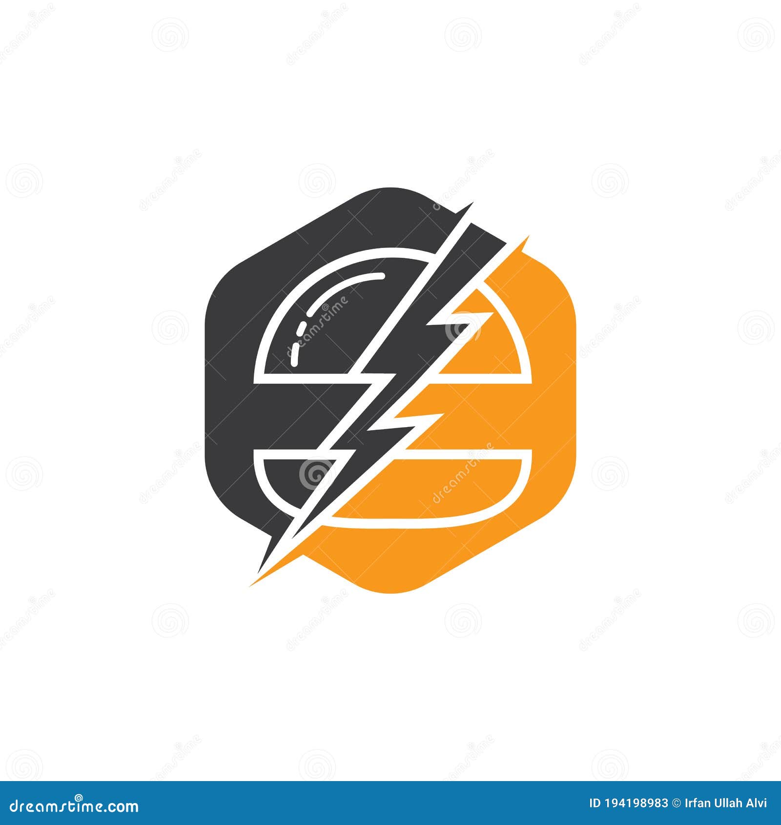 Flash Burger Vector Logo Design. Stock Vector - Illustration of ...