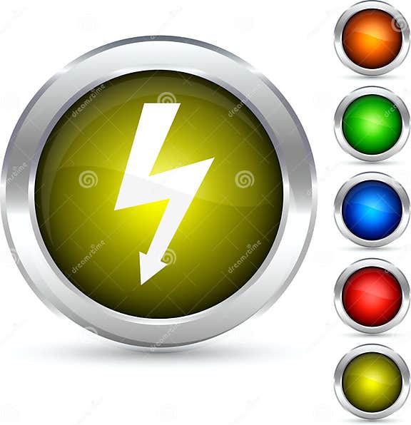 Flash button. stock vector. Illustration of collection - 10413378