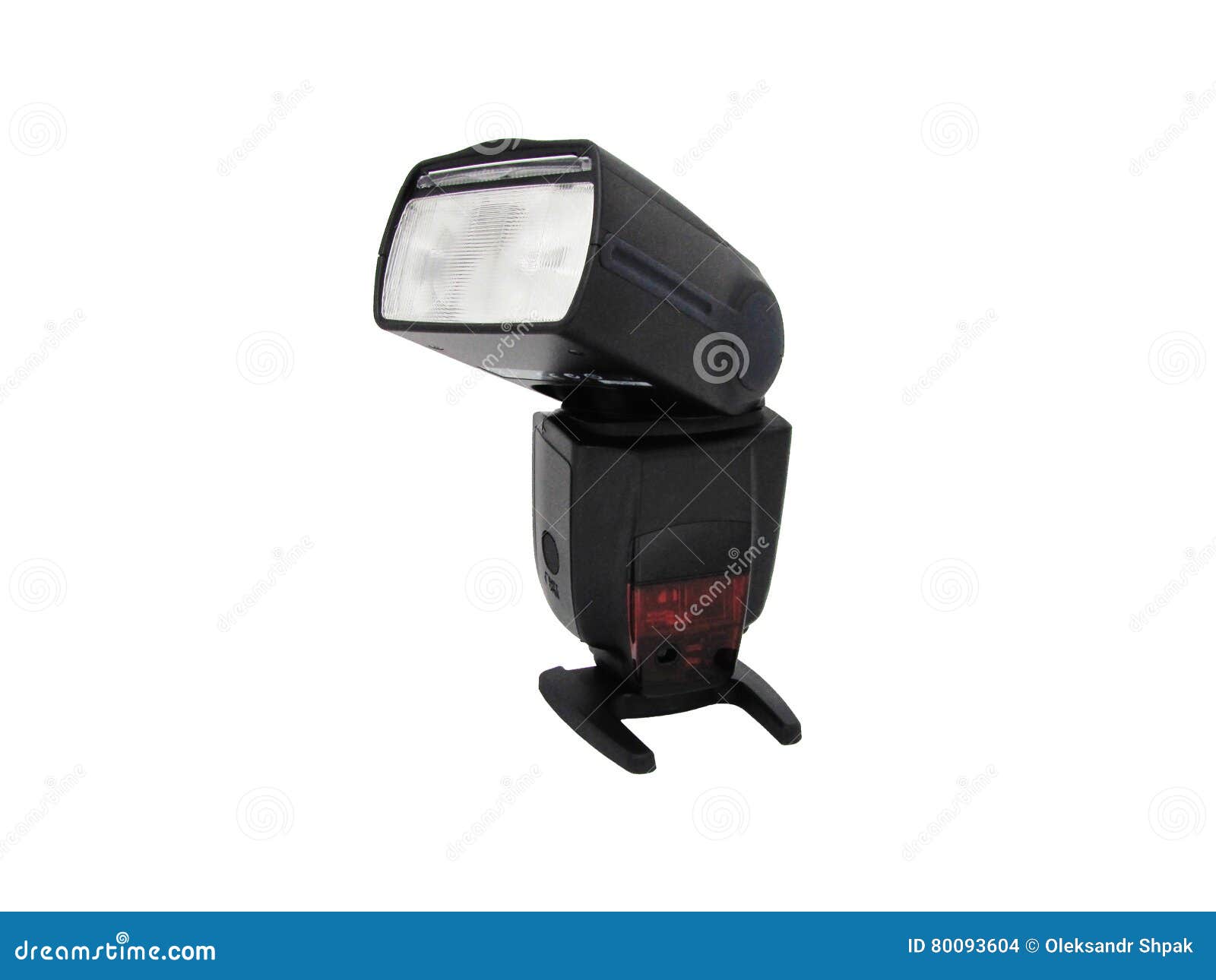 Flash for the Camera with an Adjustable Head Stock Photo - Image of ...