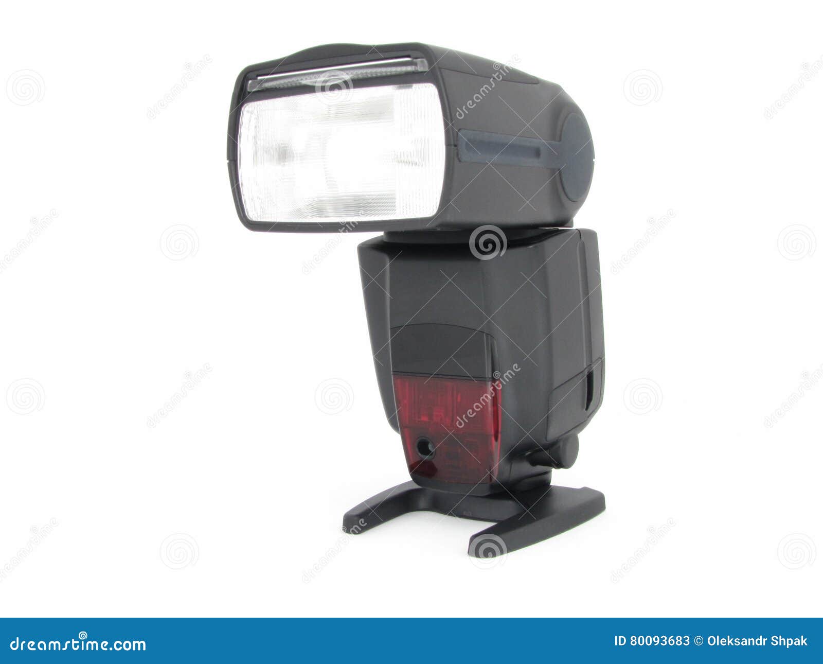 Flash for the Camera with an Adjustable Head Stock Image - Image of ...