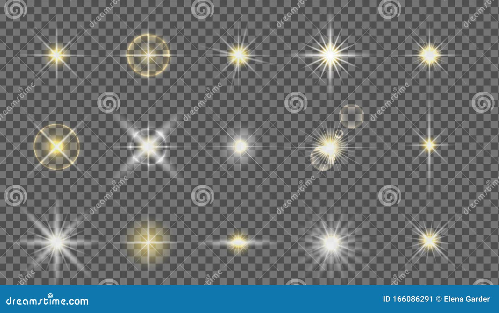 Flash Camera Light Effect. Realistic Twinkle Stars. Vector Glow Shine ...