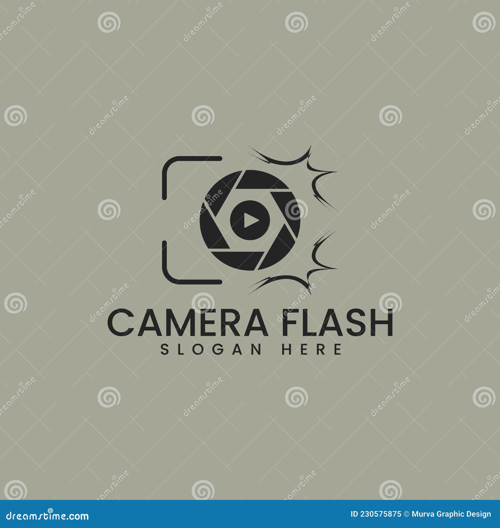 Camera Lens Flash Logo Vector. Stock Vector - Illustration of icon ...