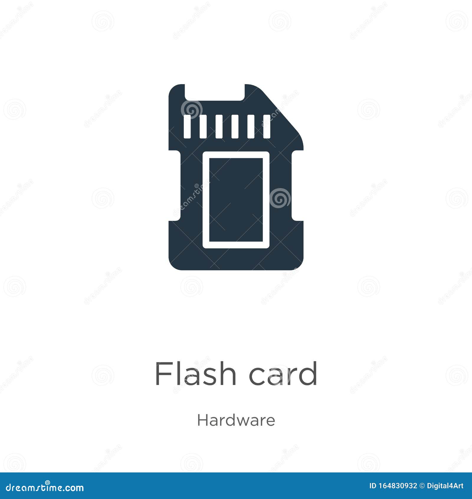 Flash Card Icon Vector. Trendy Flat Flash Card Icon from Hardware ...
