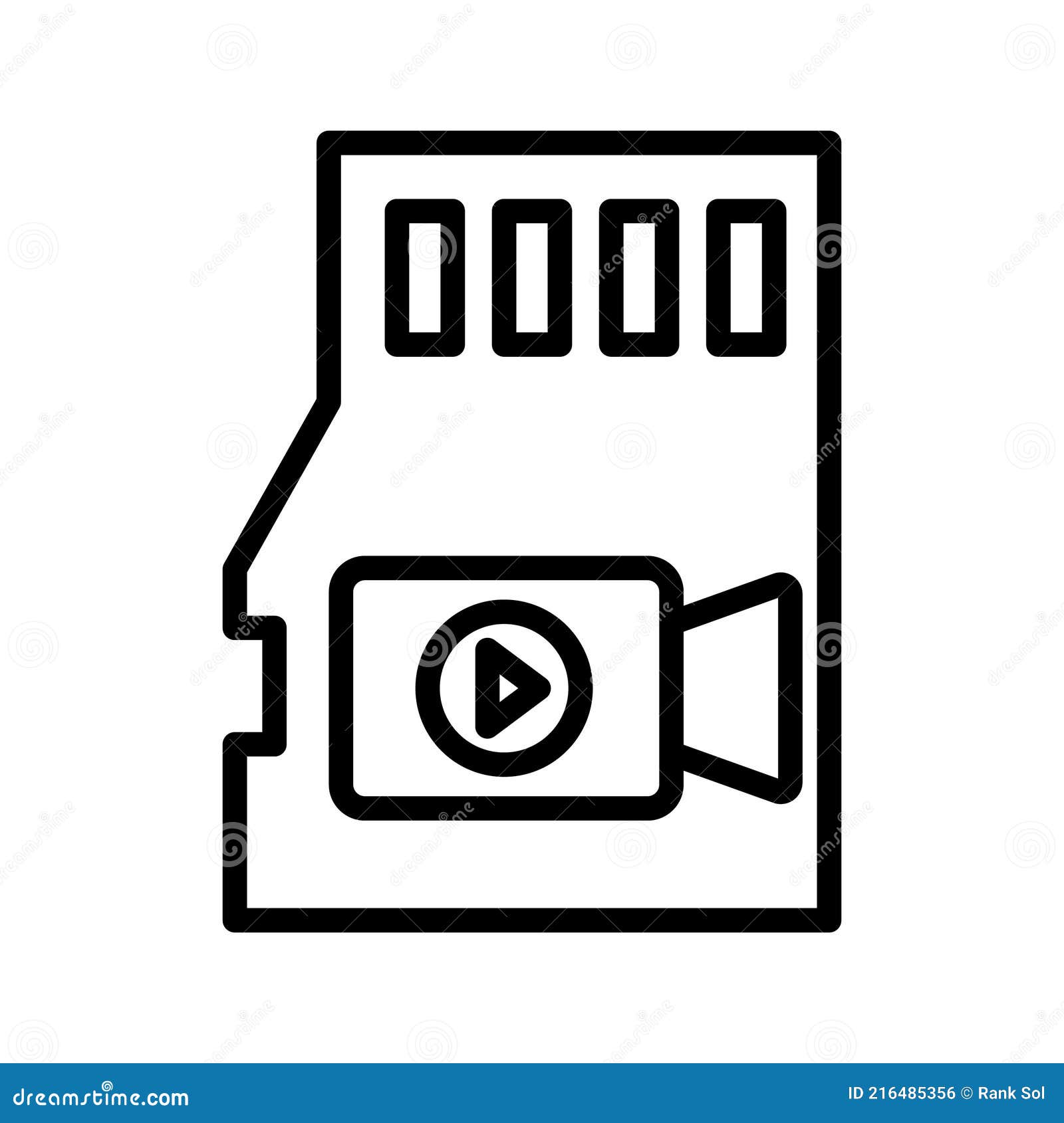 Flash Card Isolated Vector Icon Which Can Easily Modify or Edit Stock ...