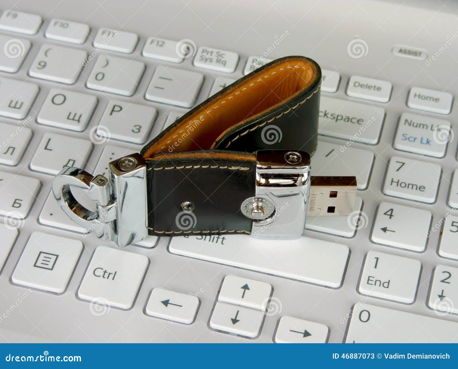 Flash card on the keyboard stock image. Image of laptop - 46887073