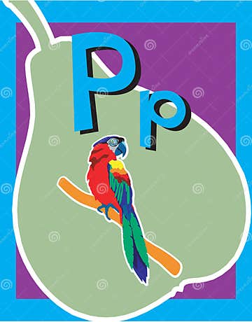 Flash Card Letter P nouns. stock vector. Illustration of design - 10704384