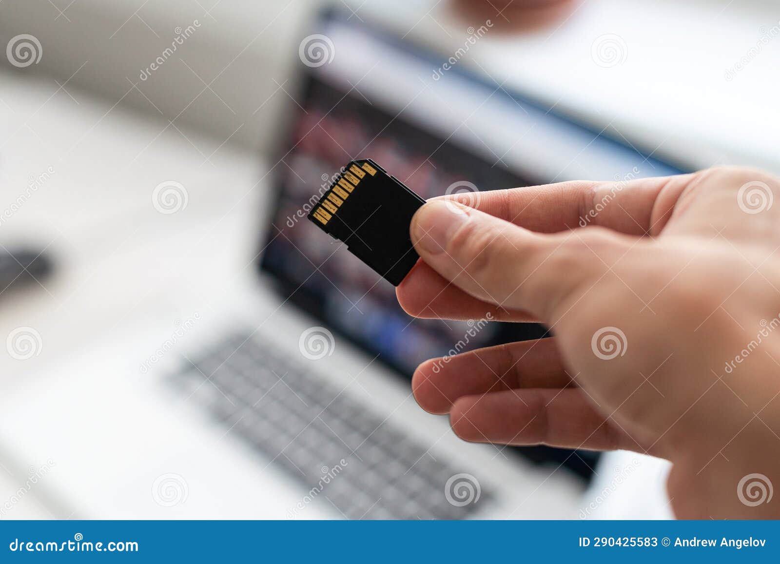Flash card micro SD, chip. stock image. Image of contacts - 290425583