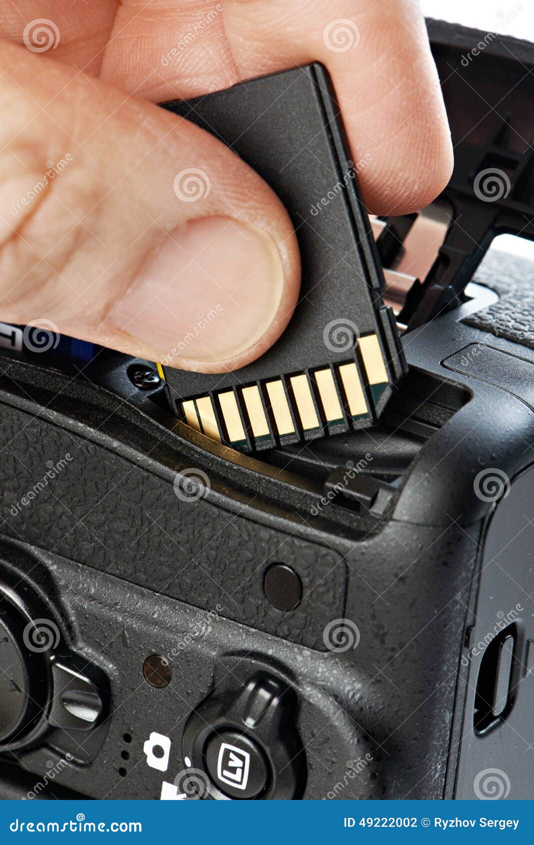 Flash Card SD and DSLR Camera Stock Photo - Image of dslr, idea: 49222002