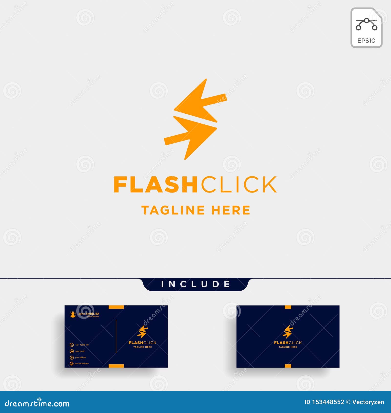 Flash Click Pointer Logo Design Vector Learning Course Symbol Stock ...