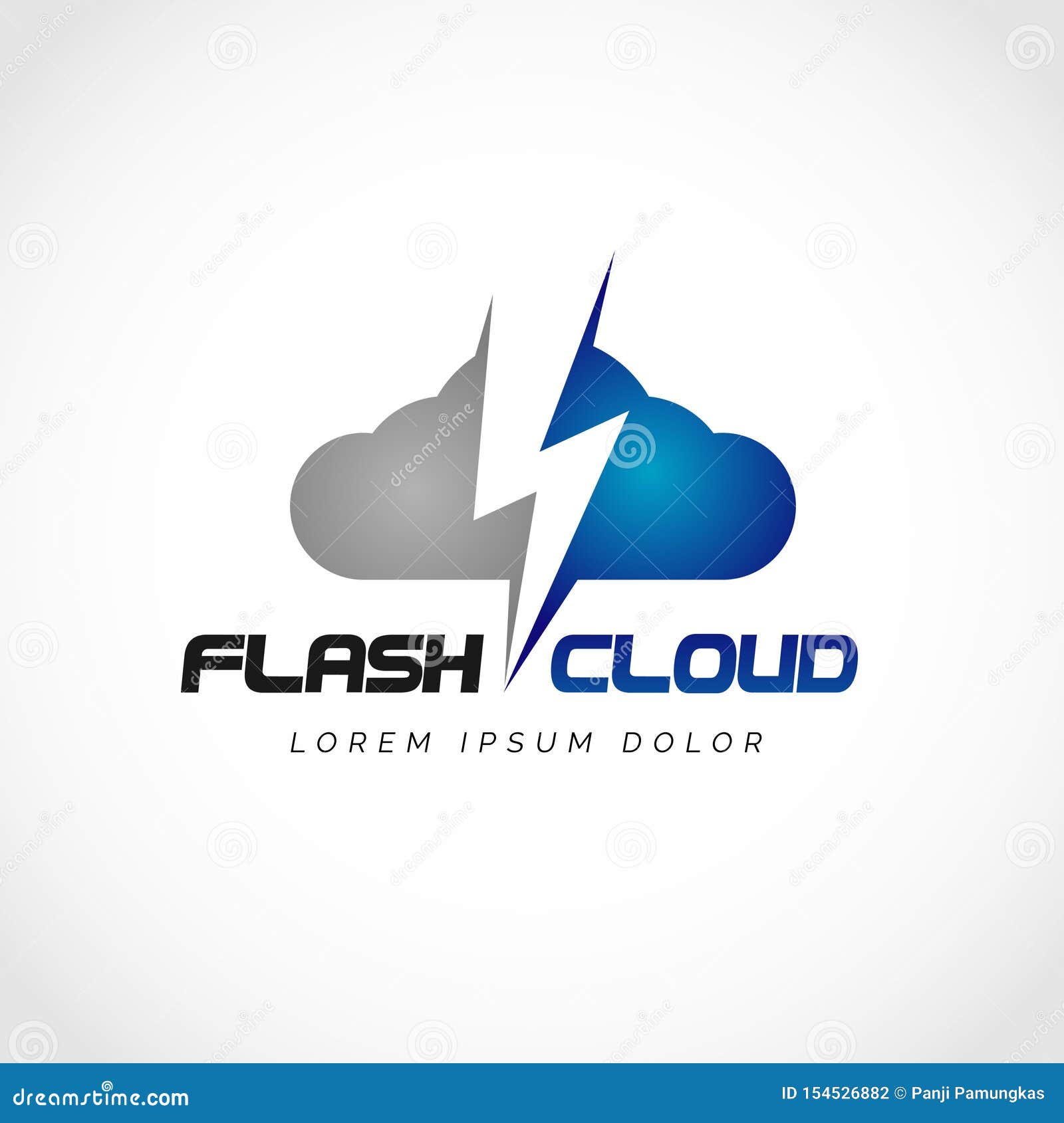 Flash Cloud Logo Design Symbol Stock Illustration - Illustration of ...