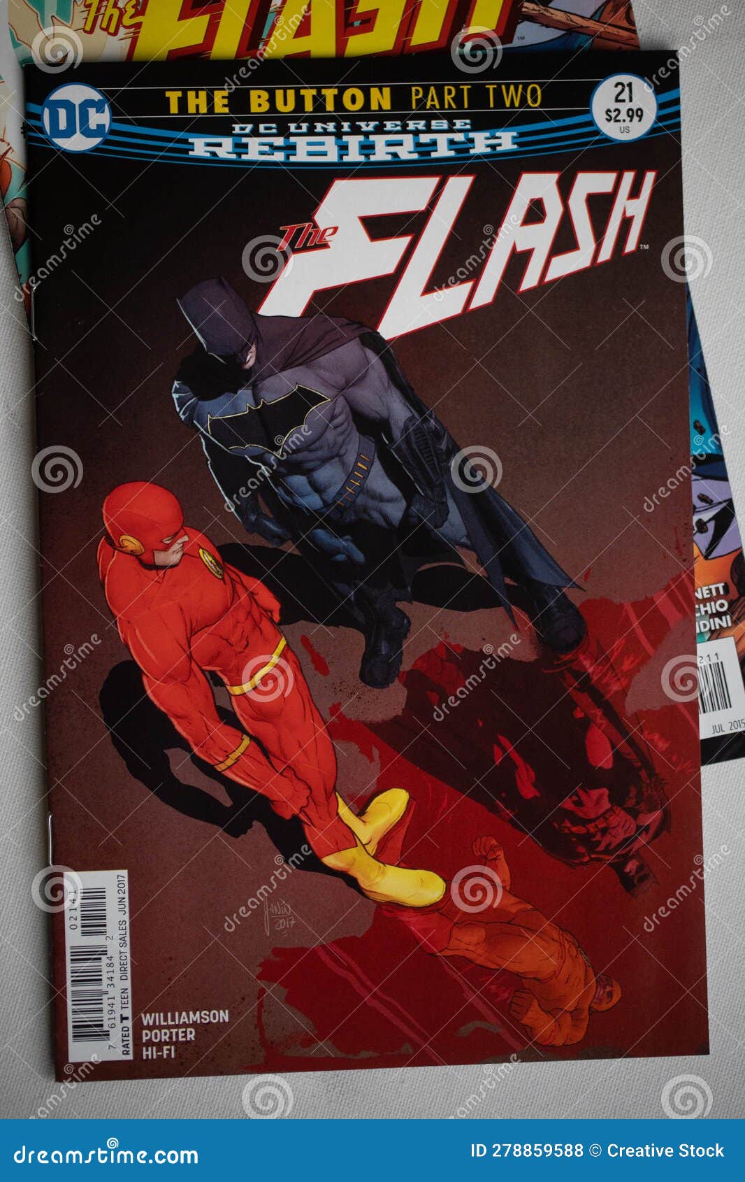 The Flash comic book editorial stock photo. Image of batman - 278859588