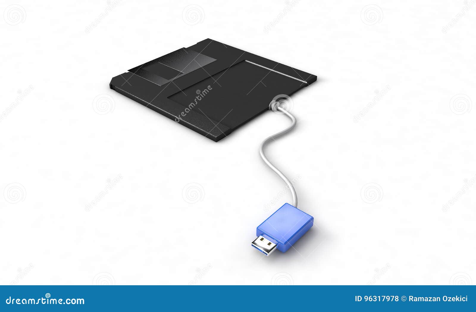 Flash Disk and Floppy Disk Diskette, 3d Stock Illustration ... Flash Disk and Floppy Disk Diskette, 3d Stock Illustration ...
