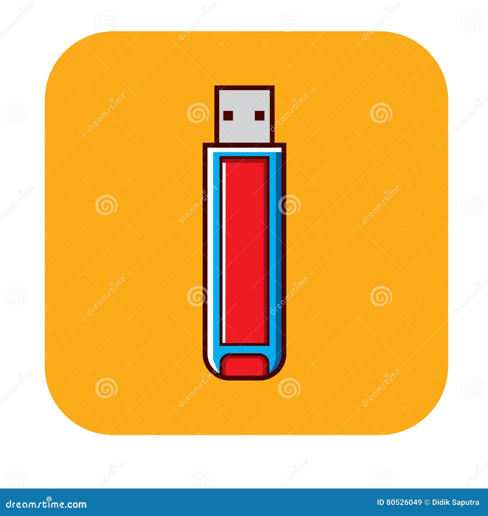 Flash Disk stock vector. Illustration of time, camera - 80526049