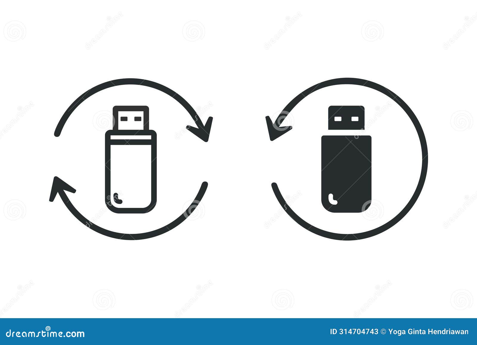 Flash Disk Refresh Icon. Illustration Vector Stock Vector ...