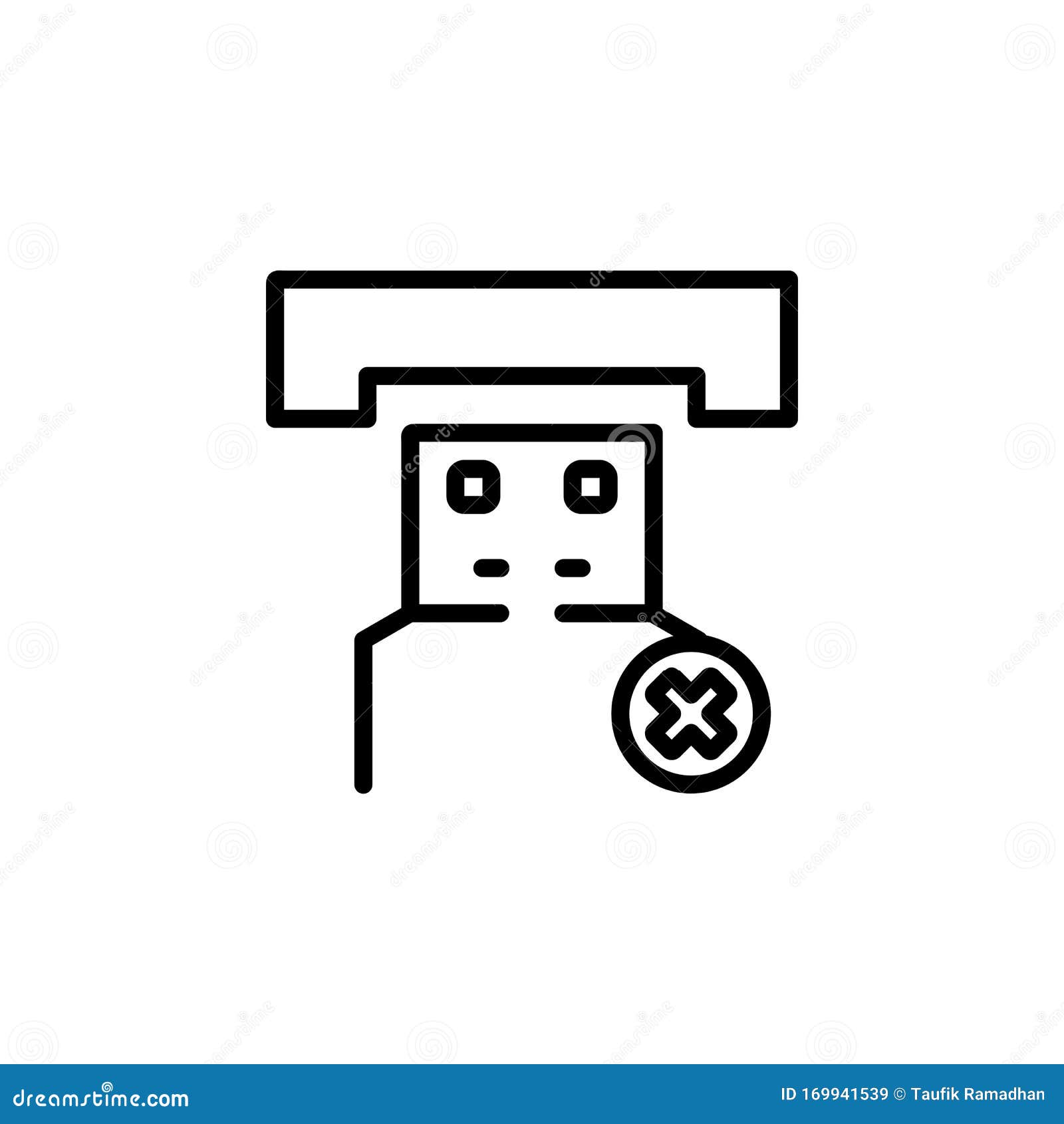 Flash Disk Undetected Icon Design Line Style. Perfect for Application ...