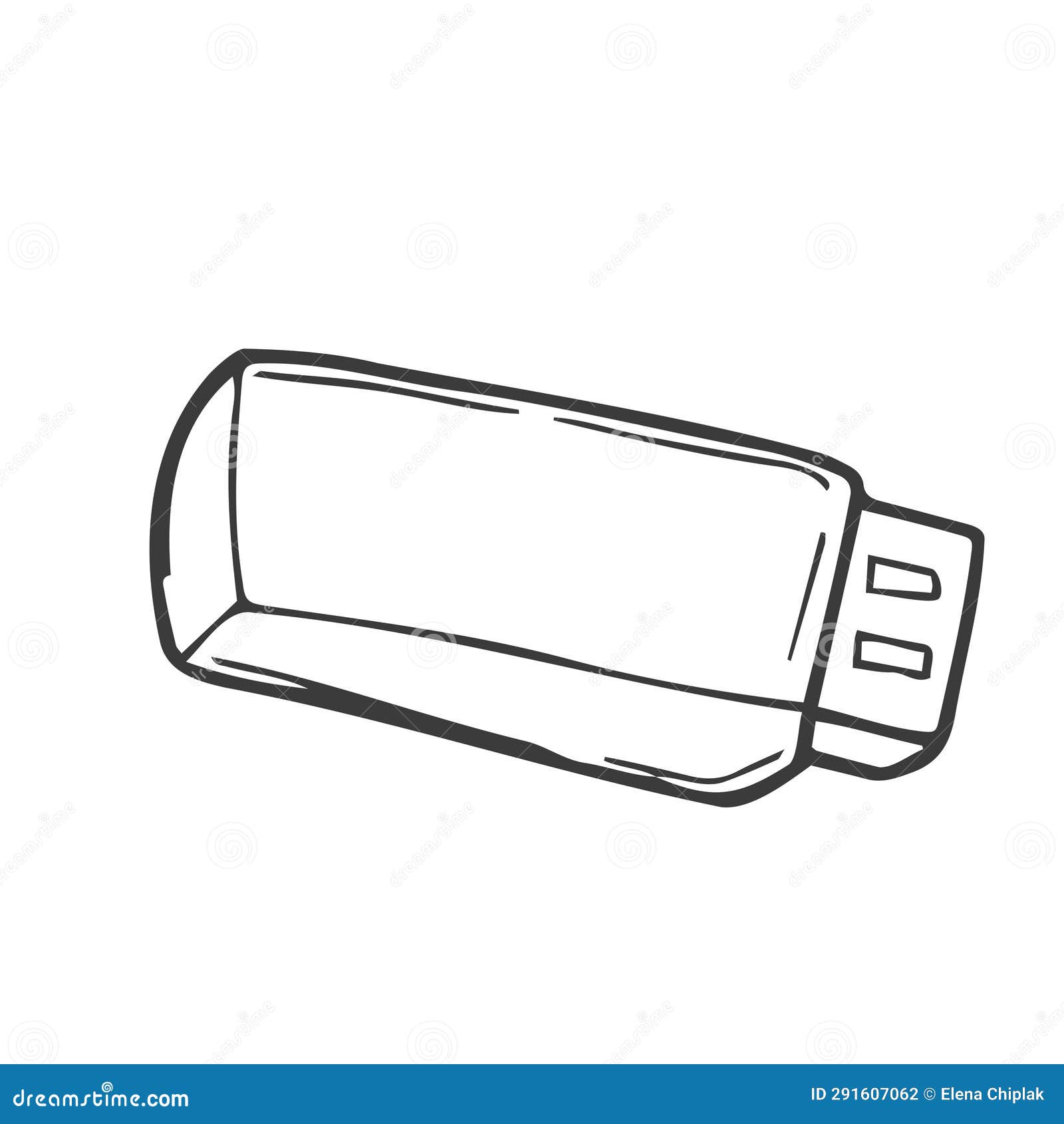Flash Disk Using Doodle or Hand Drawing Style Stock Illustration ...