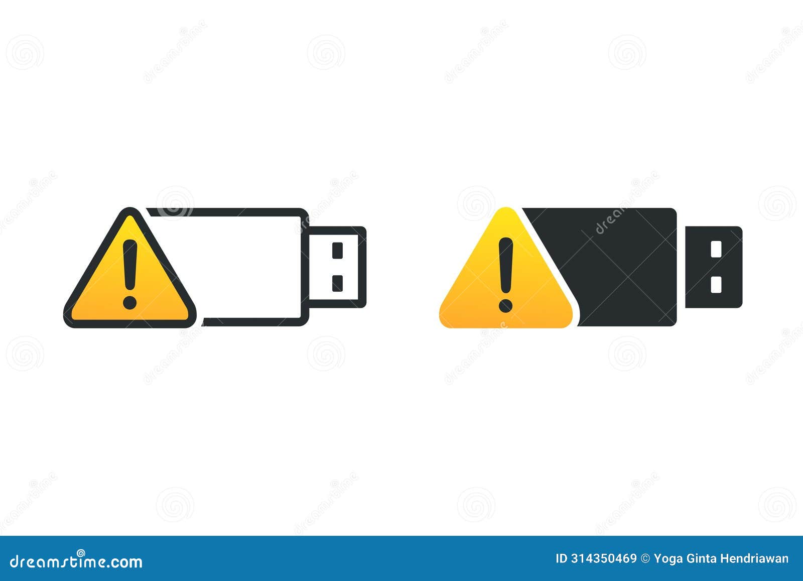 Flash Disk Warning. Illustration Vector Stock Vector - Illustration of ...