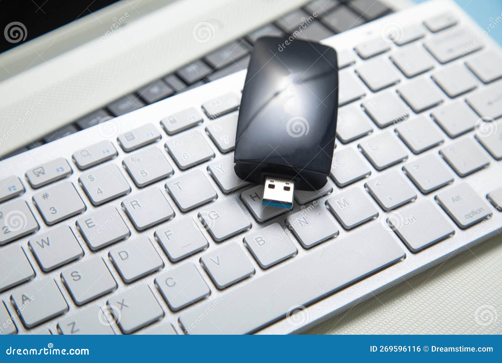 Flash Drive with a Computer Keyboard Stock Photo - Image of flash ...