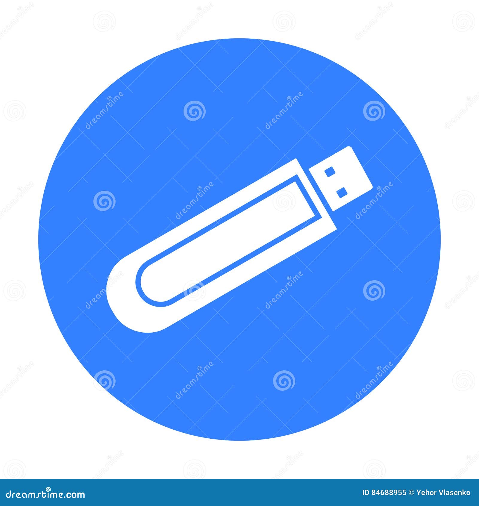 Flash Drive Icon in Black Style Isolated on White Background. Personal ...