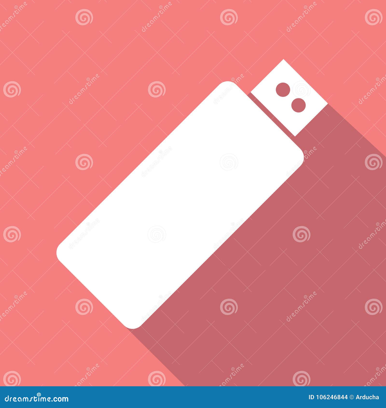 Flash Drive Icon Symbol with Flat Design Color Stock Vector ...