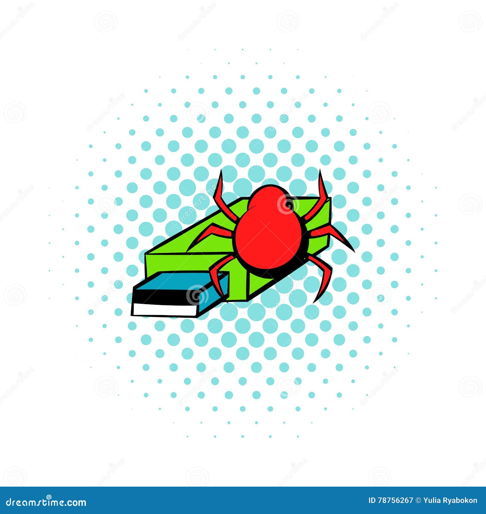 Flash Drive Infected by Virus Icon, Comics Style Stock Vector ...