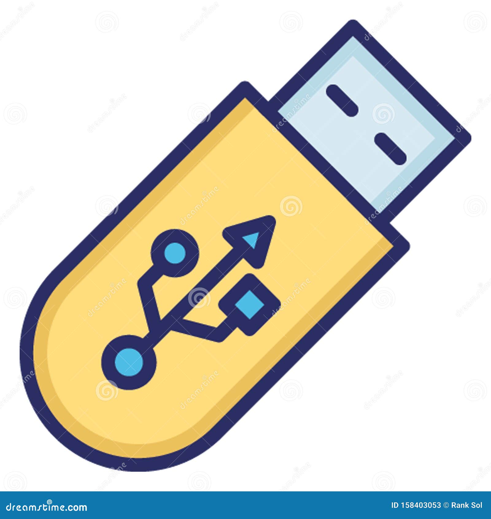 Flash Drive, Memory Isolated Vector Icon Which Can Easily Modify or ...