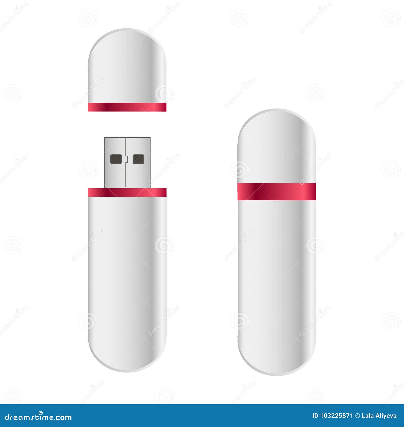 Flash Drive Template USB Memory Stock Illustration - Illustration of ...