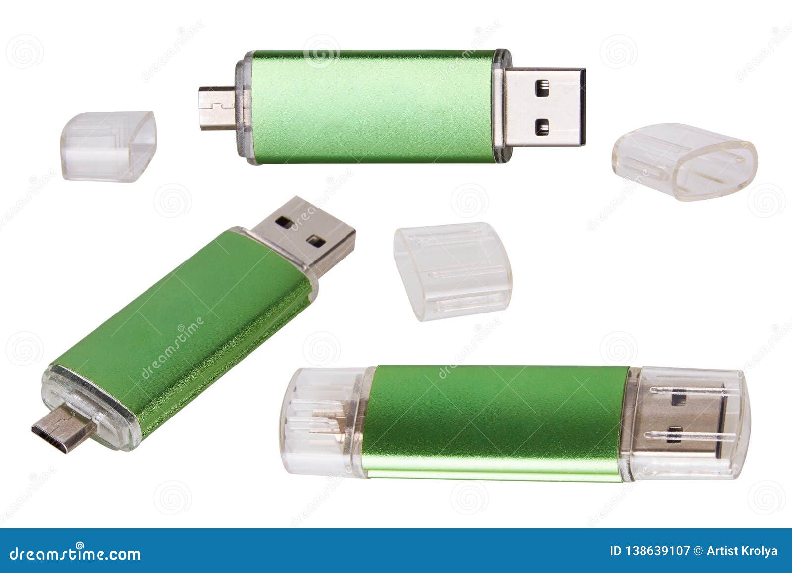 Flash Drive Template USB Memory. Green USB Flash Memory Stock Image ...