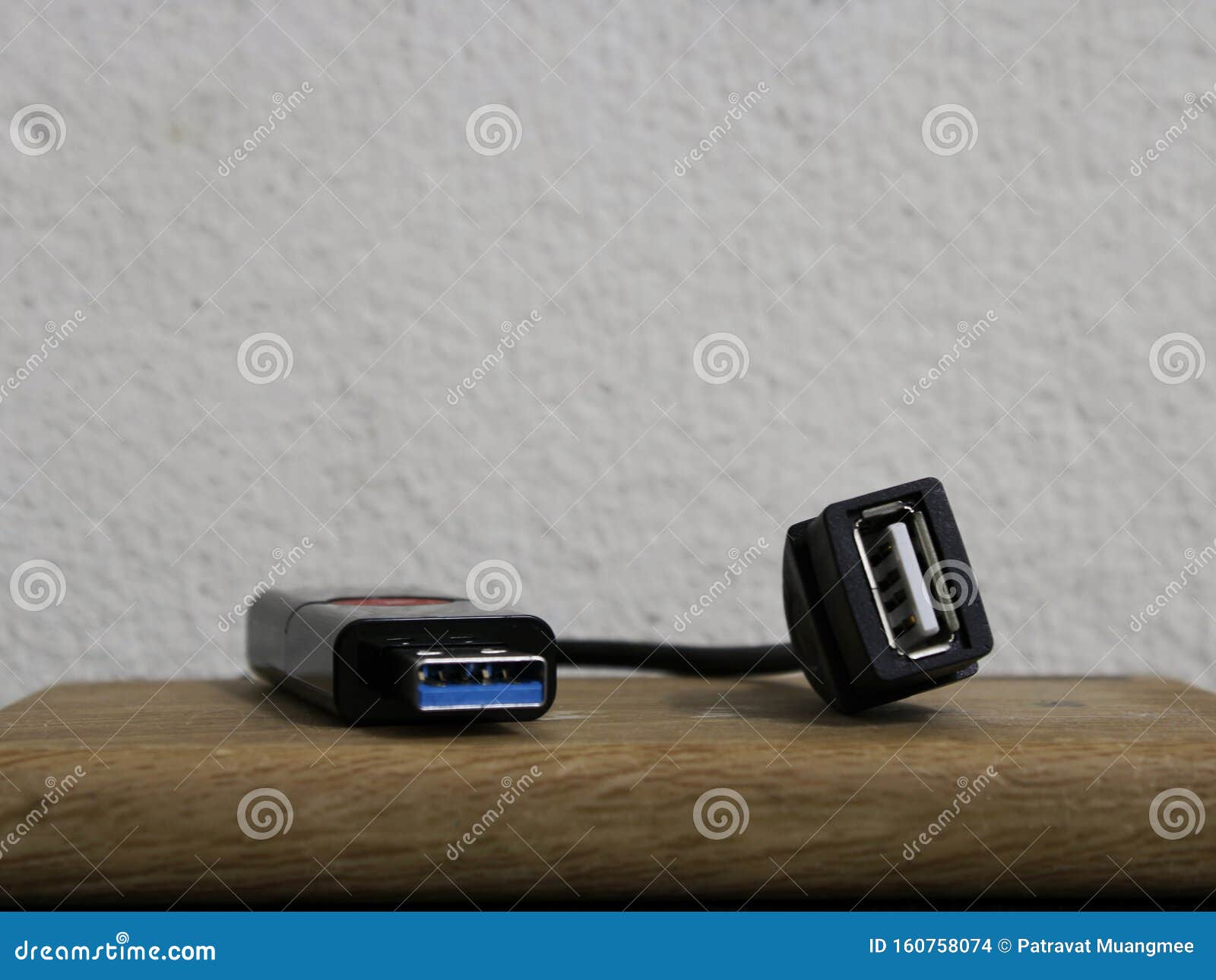 Flash Drive and Usb Port Placed on Table. Stock Photo - Image of ...