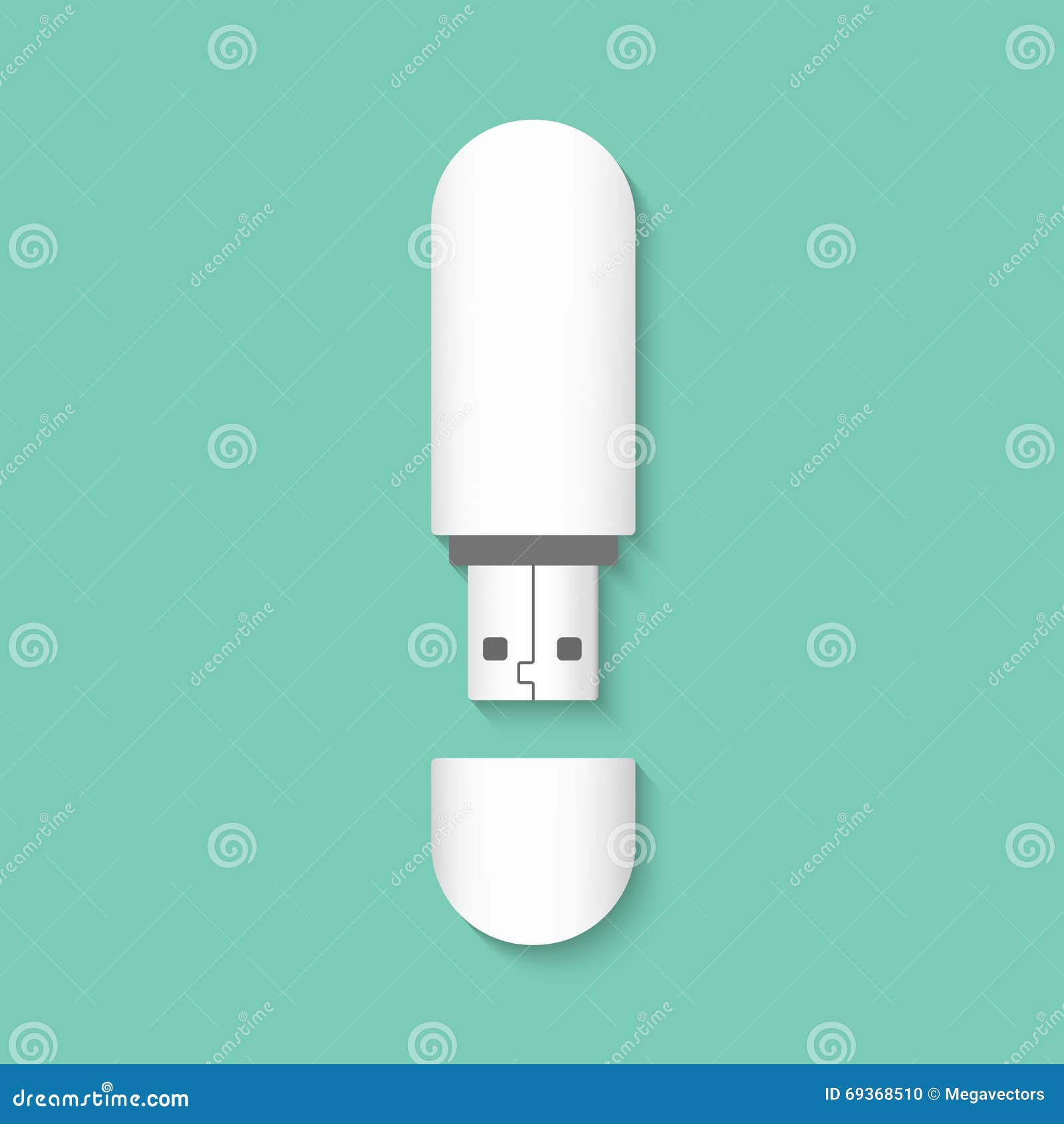 Flash Drive Vector. Stick Isolated on a White Background. USB Stock ...