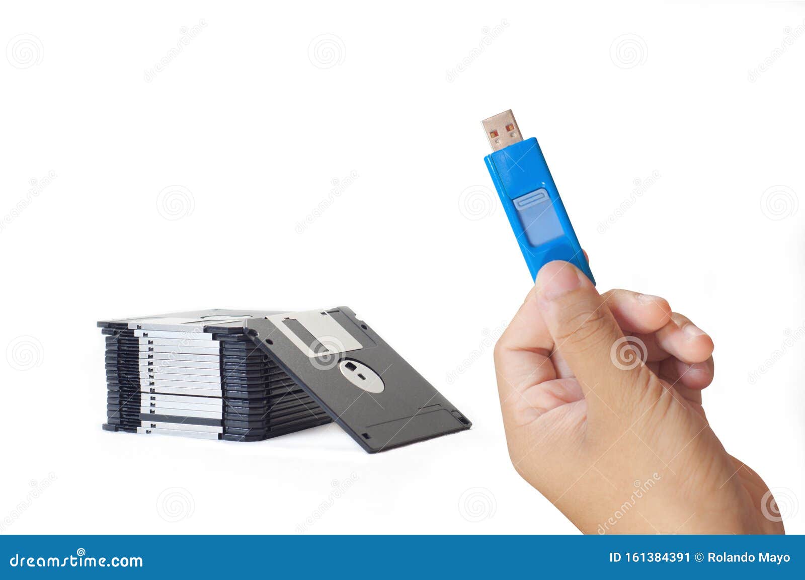 Flash Drive Versus Floppy Diskette. Change in Technology. Stock Image ... Flash Drive Versus Floppy Diskette. Change in Technology. Stock Image ...