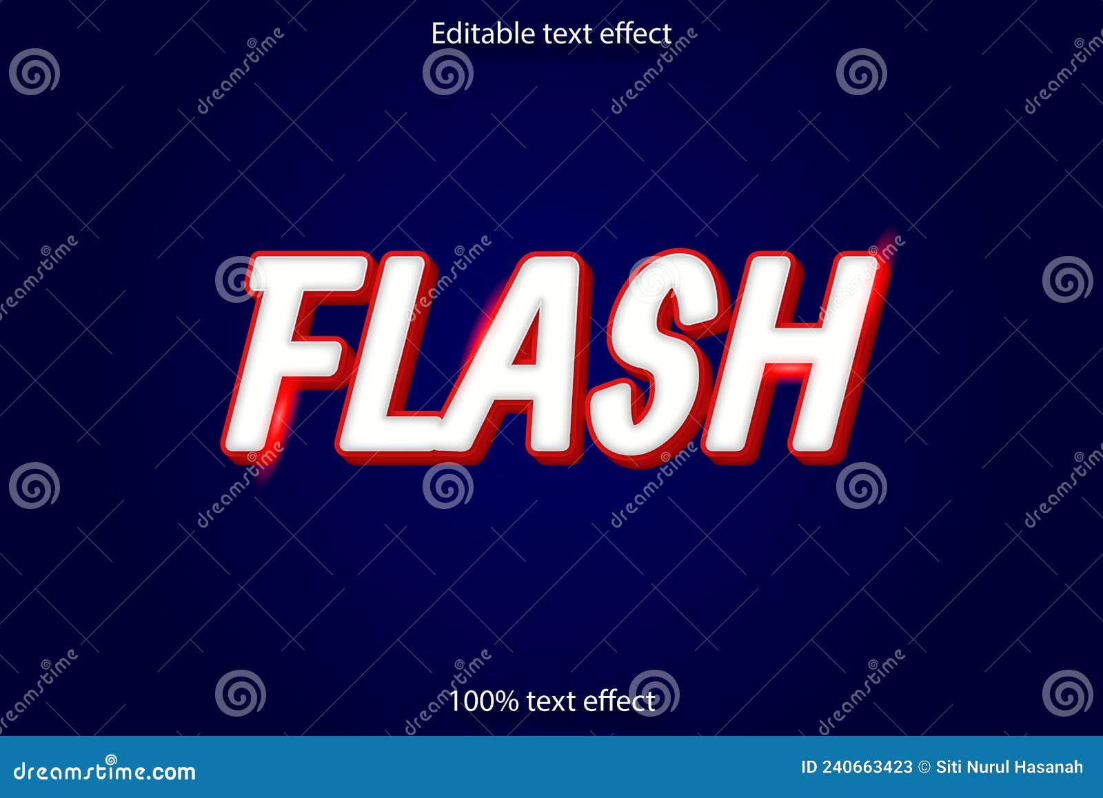 Flash Editable Text Effect Cartoon Style Stock Vector - Illustration of ...