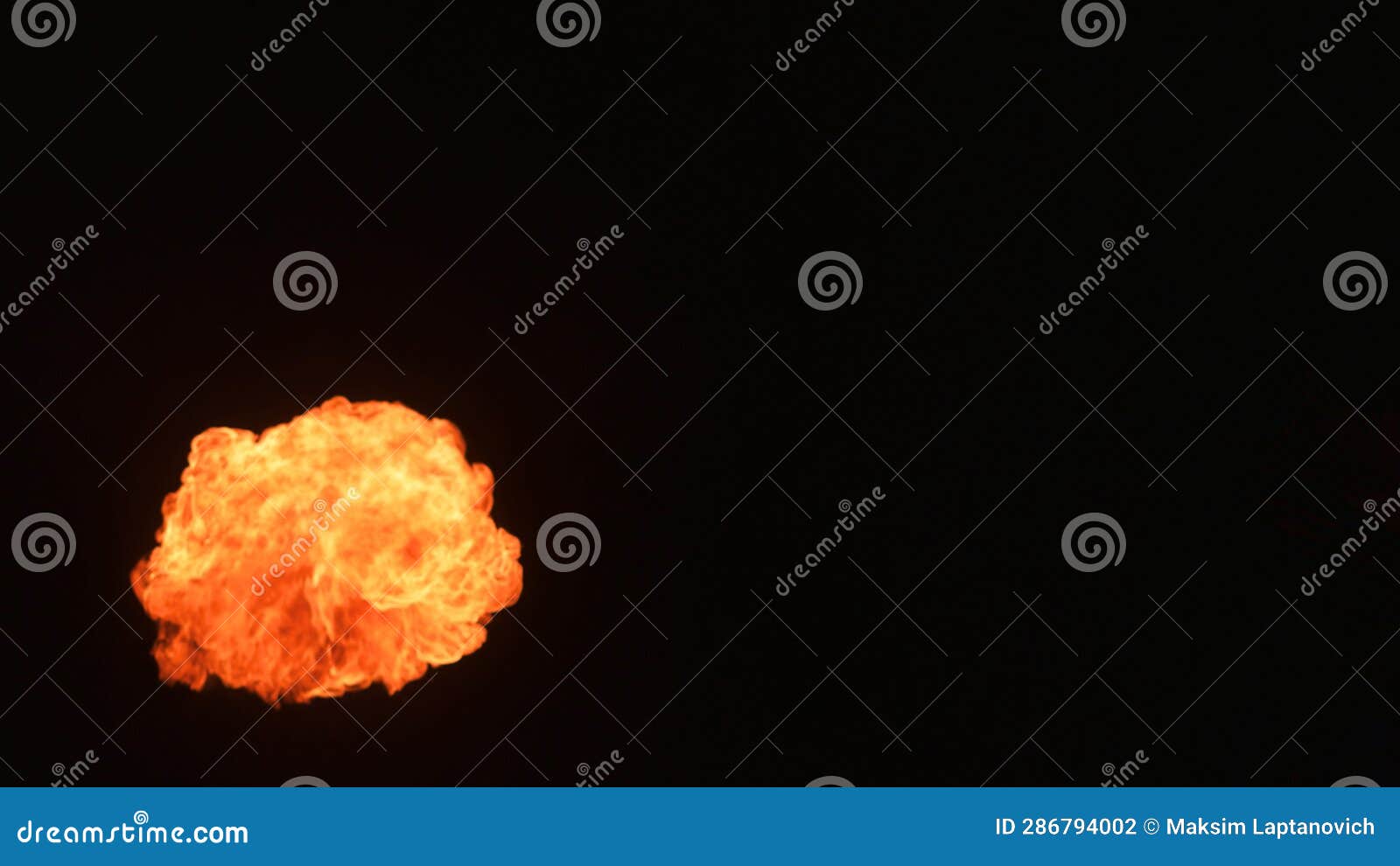 Flash of Fire Against a Black Background in Darkness Stock Photo ...