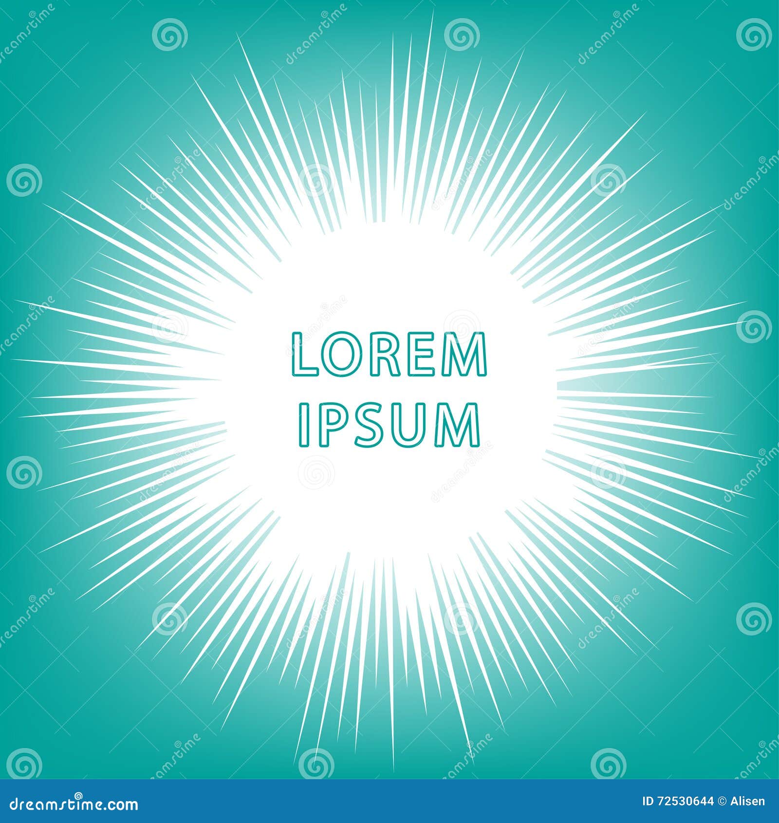 Flash or Flare Turquoise Frame. Vector Background. Stock Vector ...