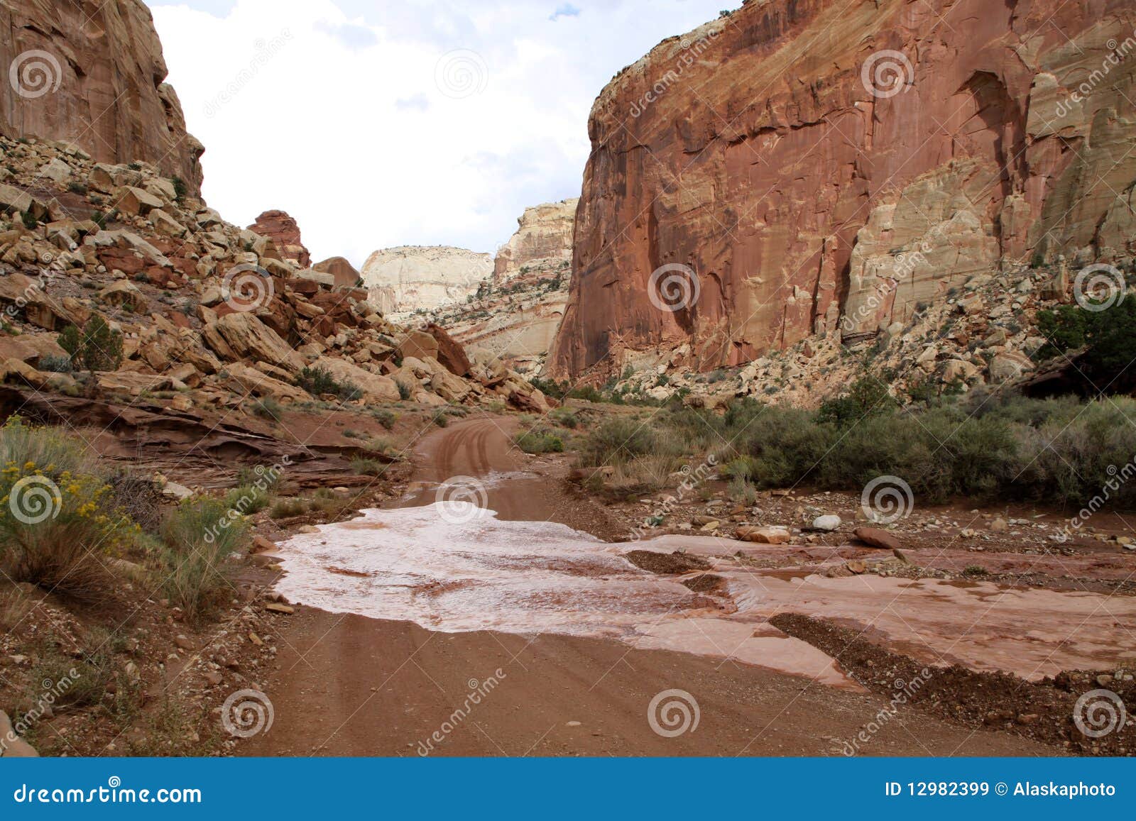 Flash Flood in Capitol Reef Stock Image - Image of capitol, dirt: 12982399