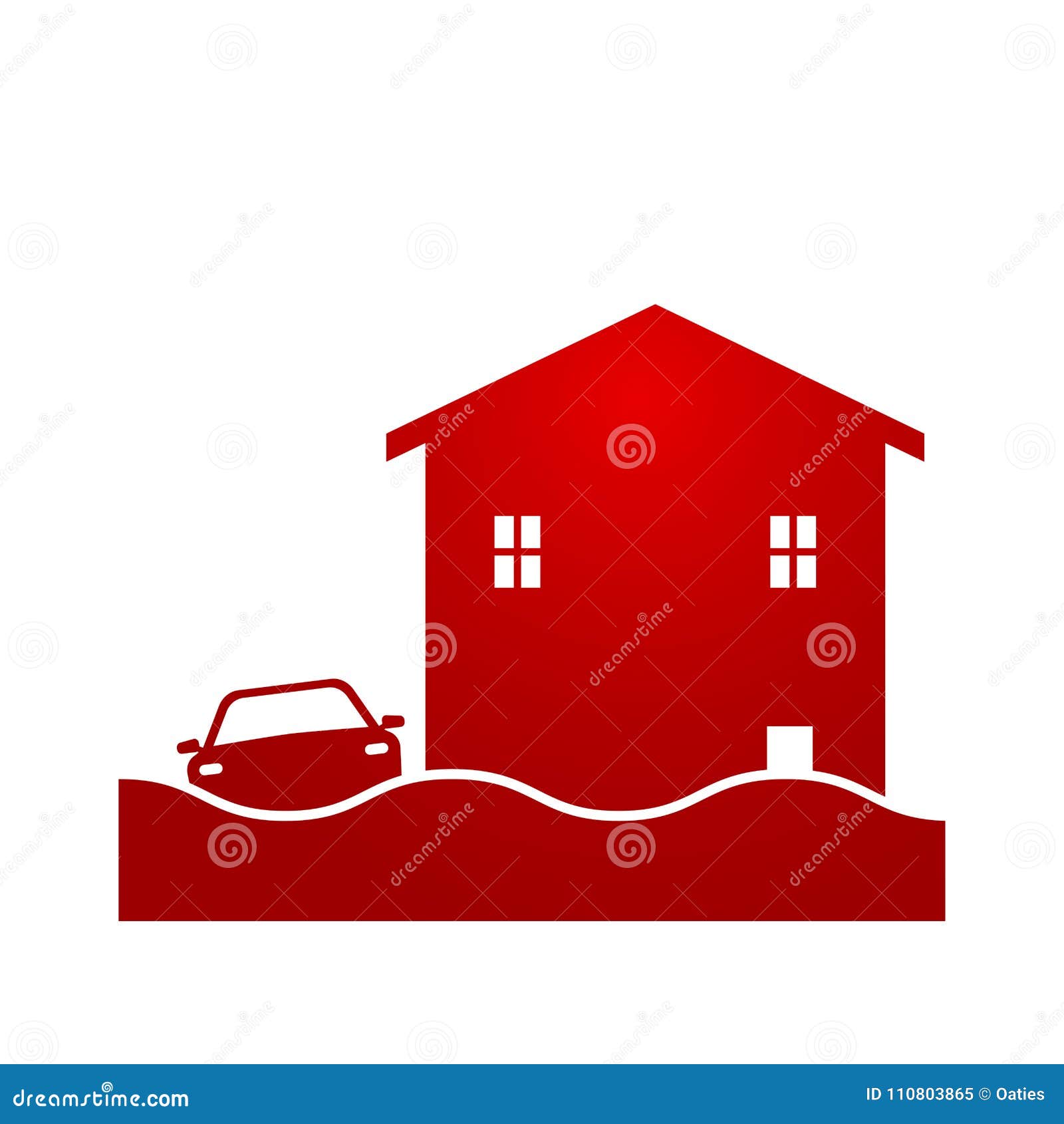 Flash flood icon logo stock vector. Illustration of design - 110803865