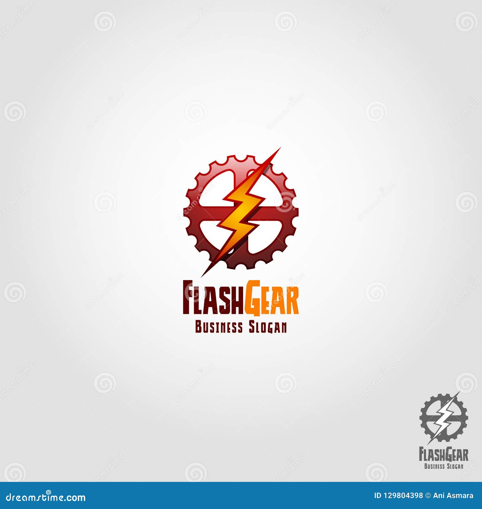 Flash Gear - Auto Speed Service Logo Stock Vector - Illustration of ...