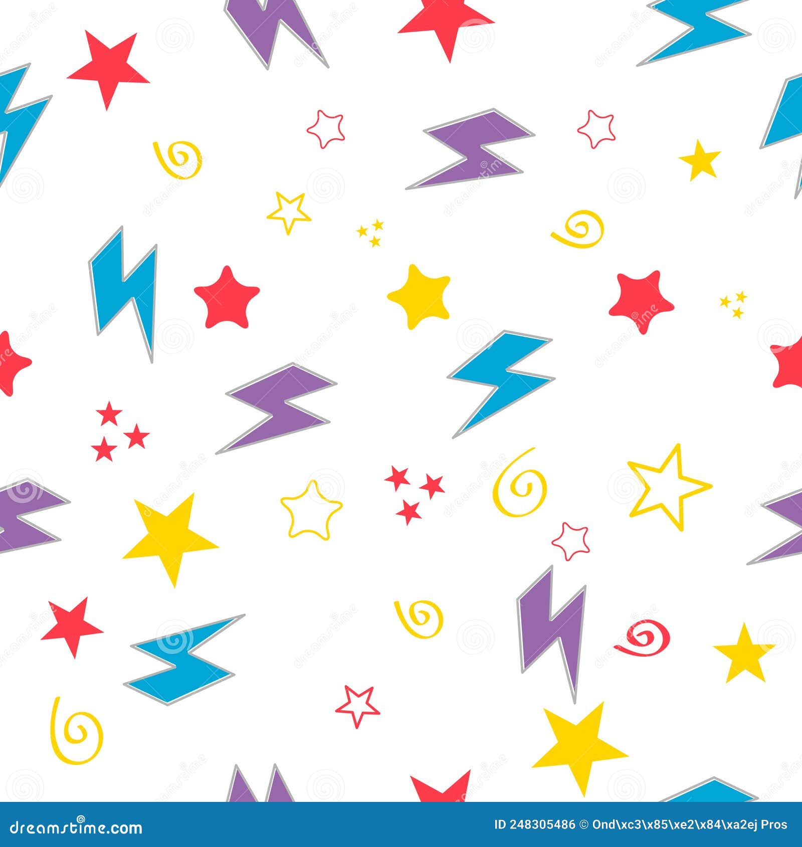 Flash Graphic Element Seamless Background, Thunder Modern Cover Pattern ...