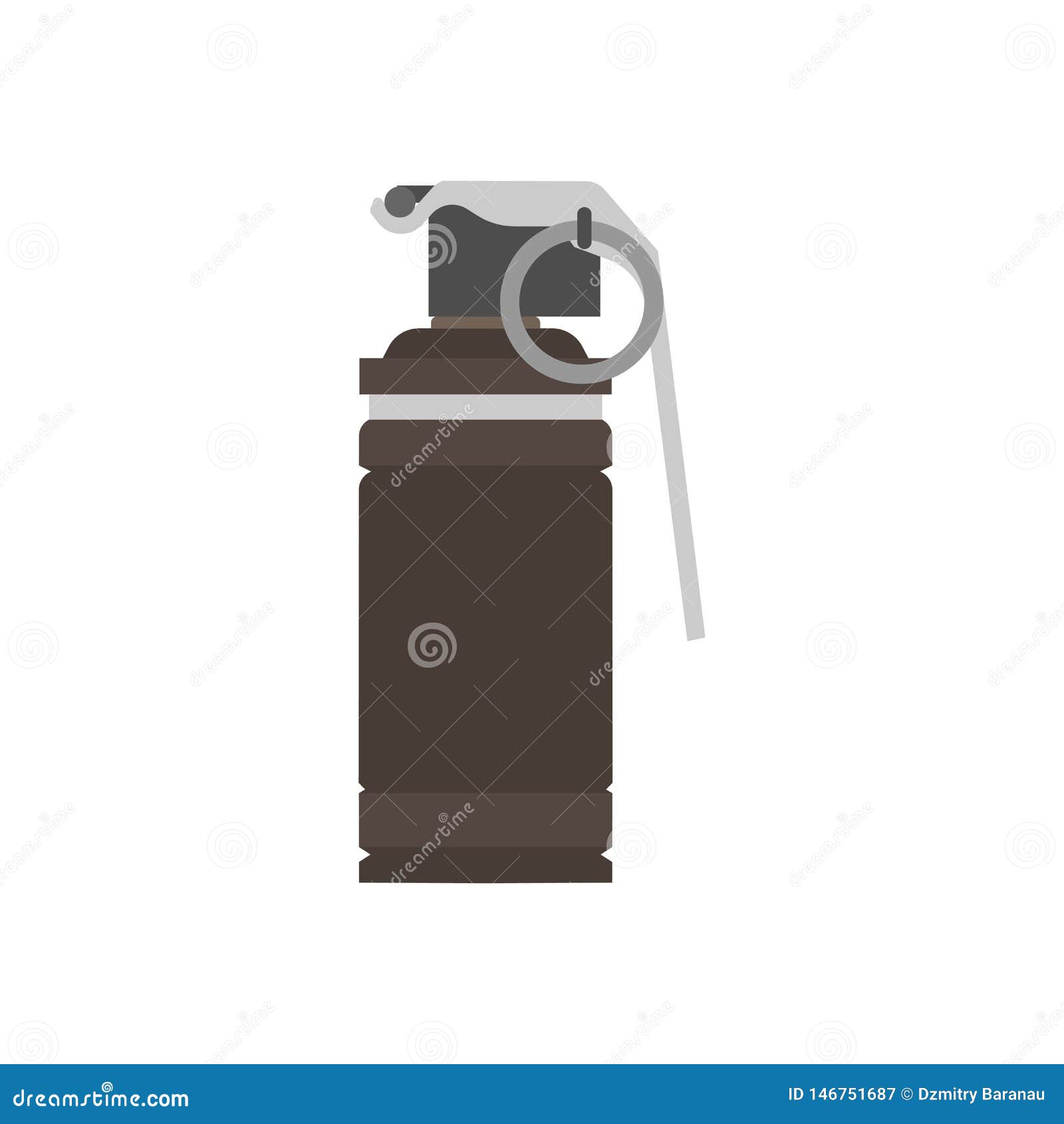 Flash Grenade Explode Weapon Spark Bomb Vector Icon. Fire Bang Cartoon ...