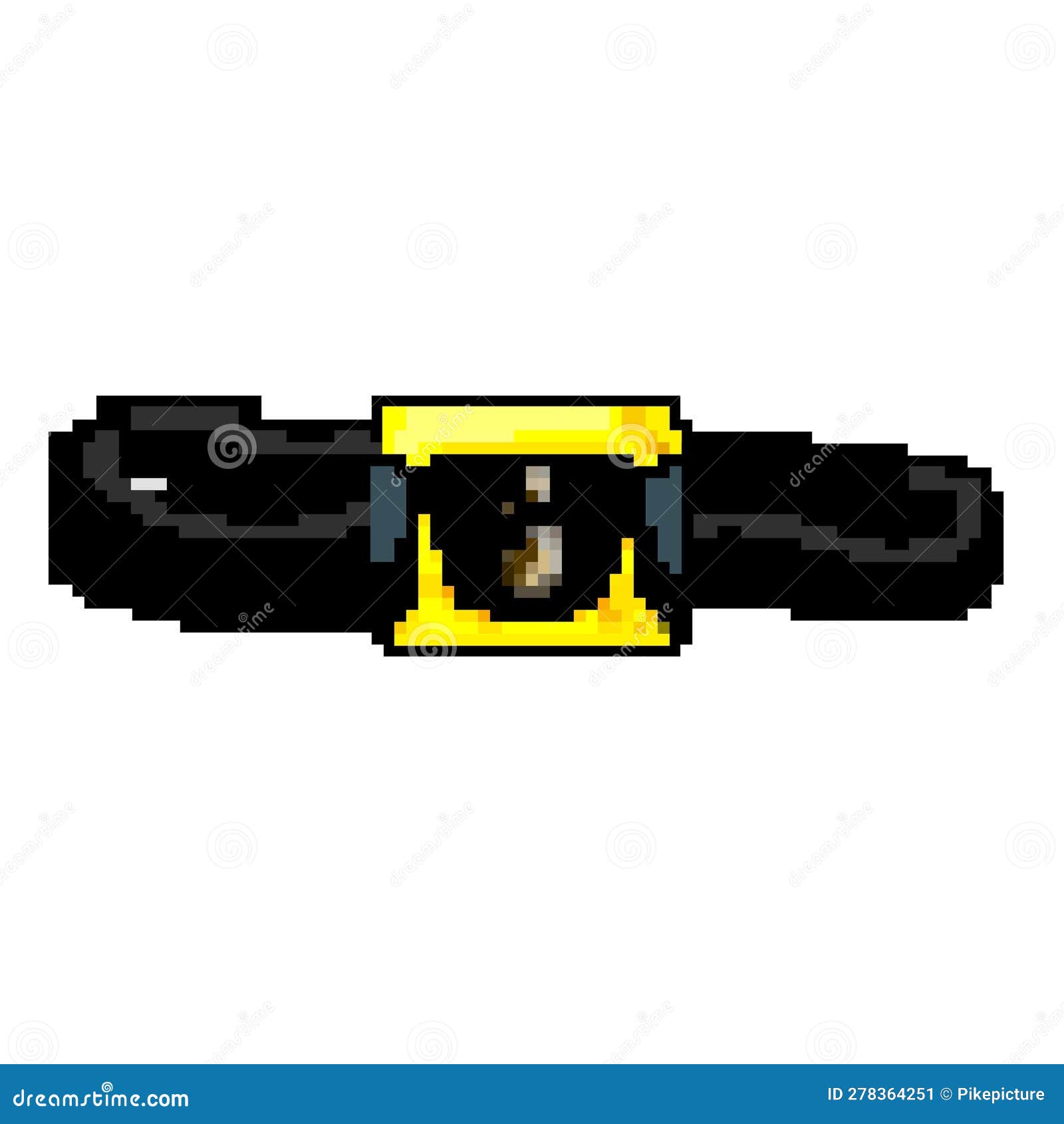 Flash Headlamp Flashlight Game Pixel Art Vector Illustration Stock ...