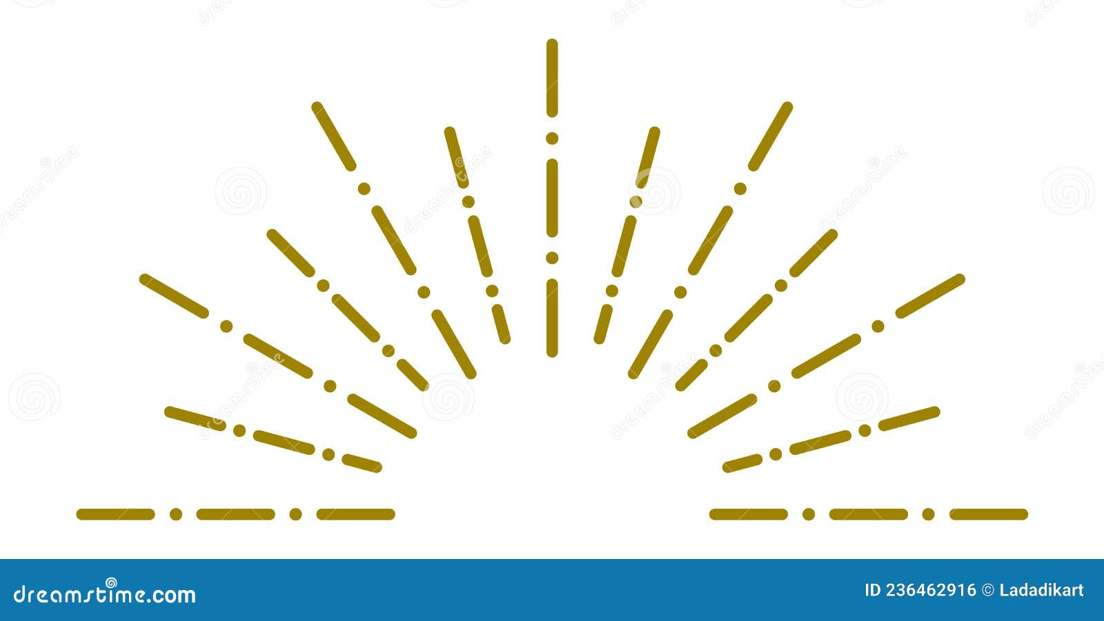 Flash Icon. Half Circle Light Rays in Retro Style Stock Vector ...