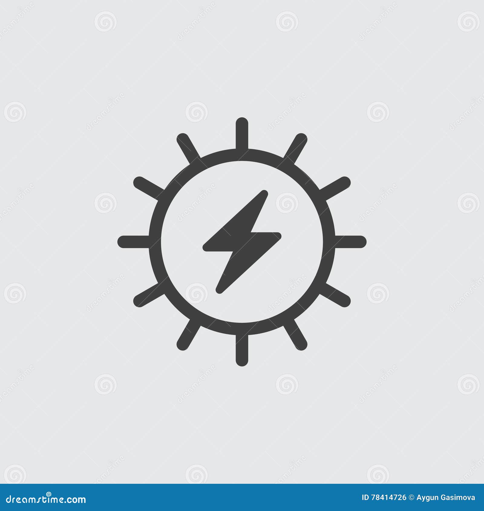 Flash icon illustration stock vector. Illustration of modern - 78414726