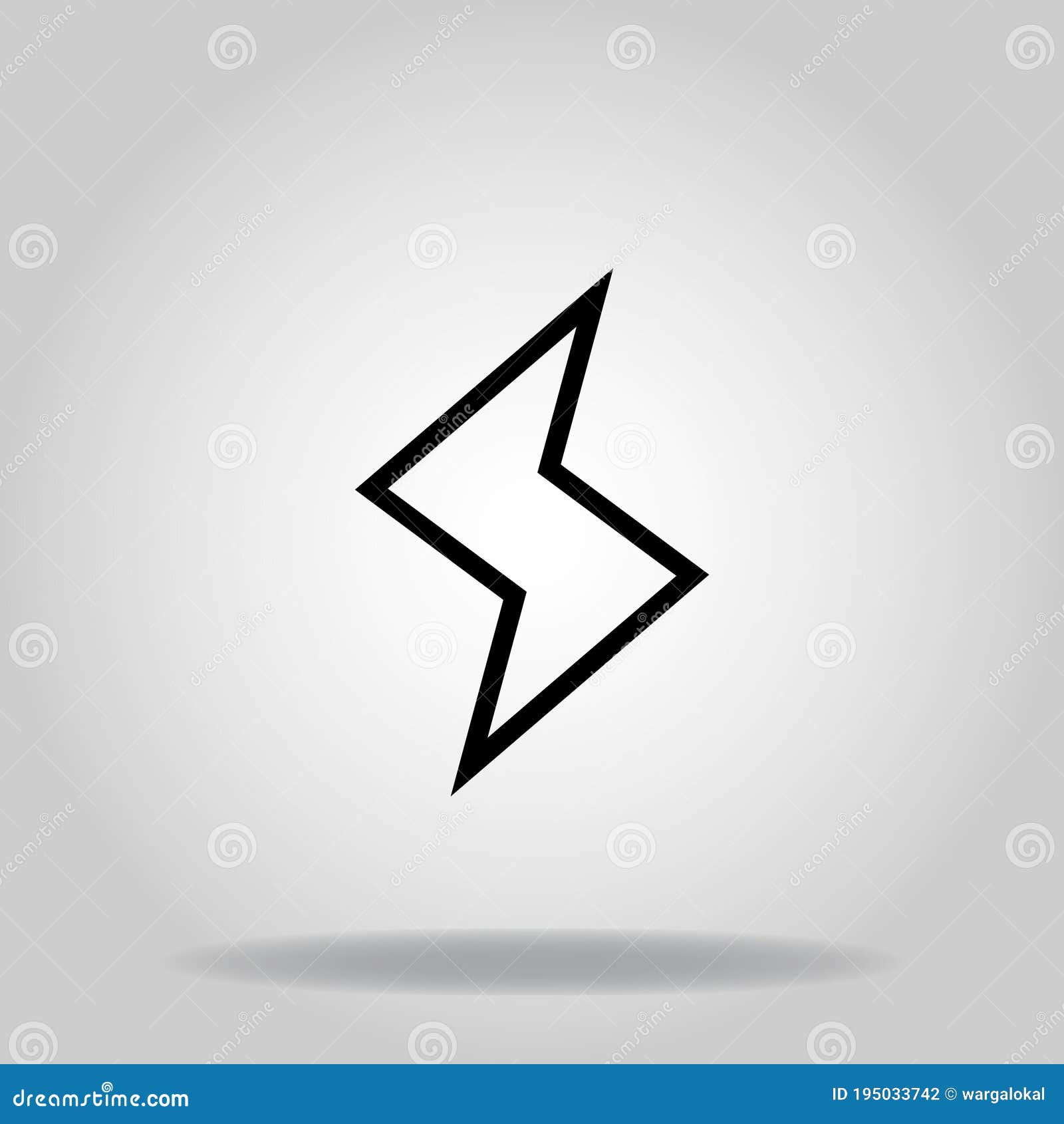 Flash Icon or Logo in Outline Stock Vector - Illustration of icon ...