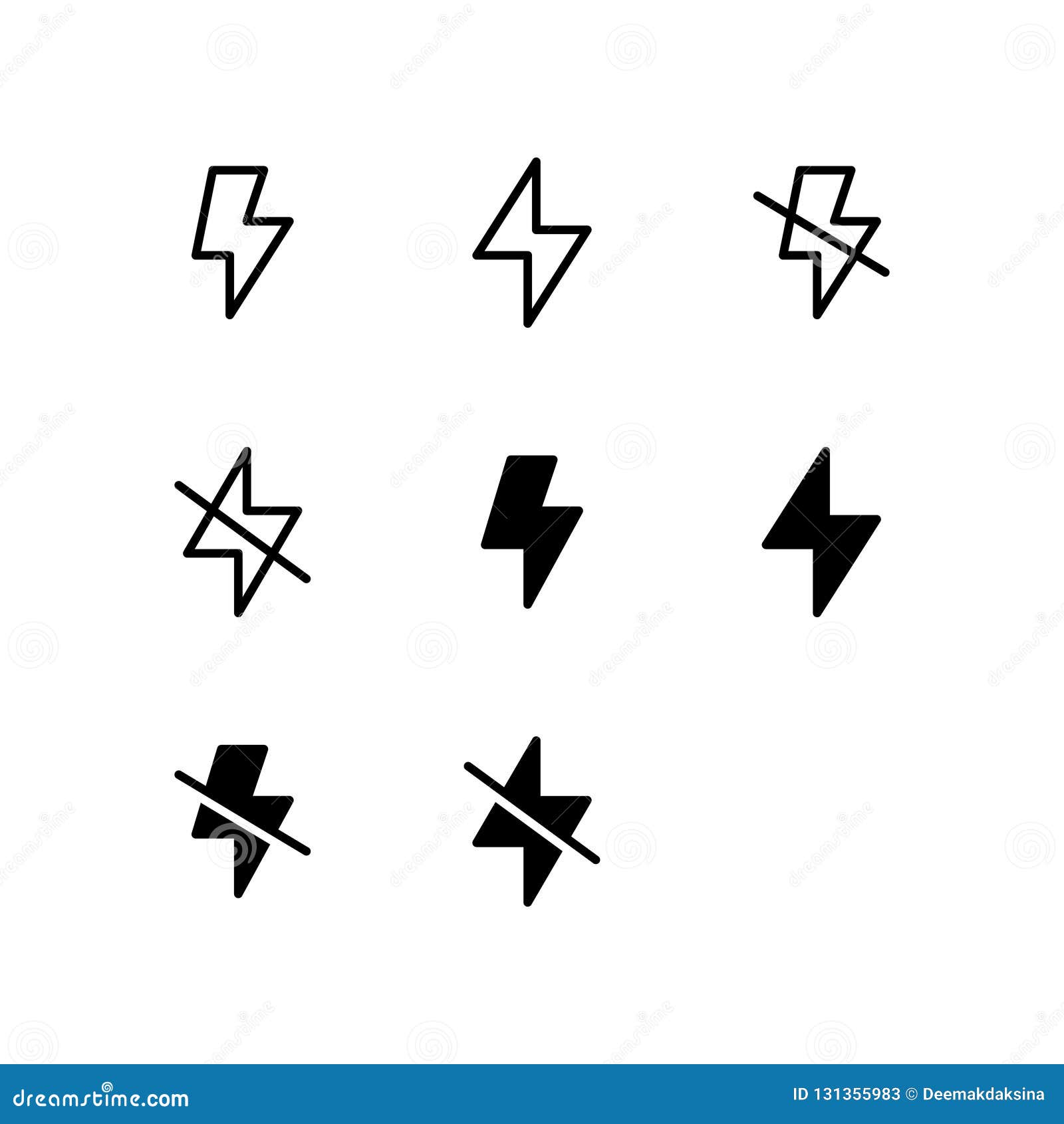 Flash Icon Logo Vector Symbol Isolated on White Background Stock ...